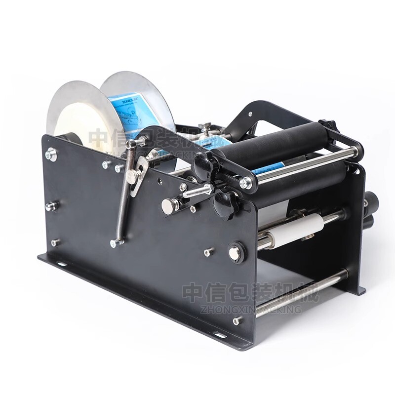 Crank Round Bottle Labelling Machine Self-adhesive Transparent Label ...