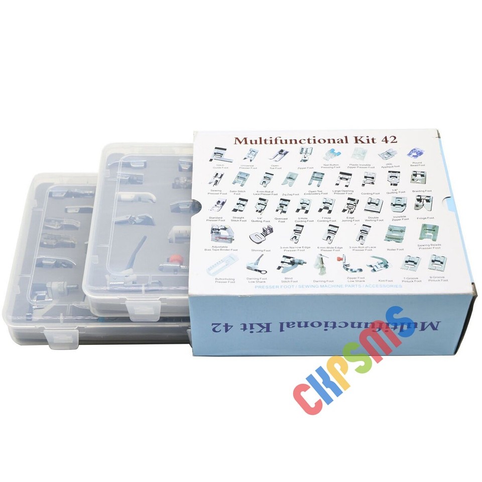 42PCS Presser Feet with Plastic Storage Box For Singer,Brother,Janome ...