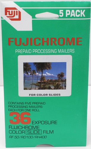 Fuji Fujifilm 5-Pack Pre-Paid Fujichrome E6 E-6 Slide Processing ...