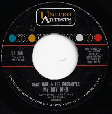 BABY JANE & ROCKABYES my boy john U.S. U.A. 45rpm 560_1963 girl group R ...