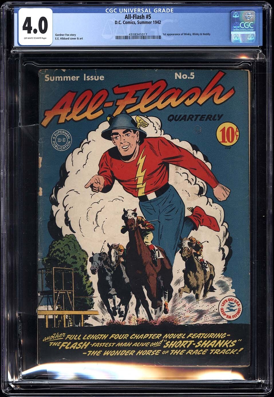 1942 D.C. Comics All Flash 5 CGC 4.0. Horse Race Track Cover | eBay