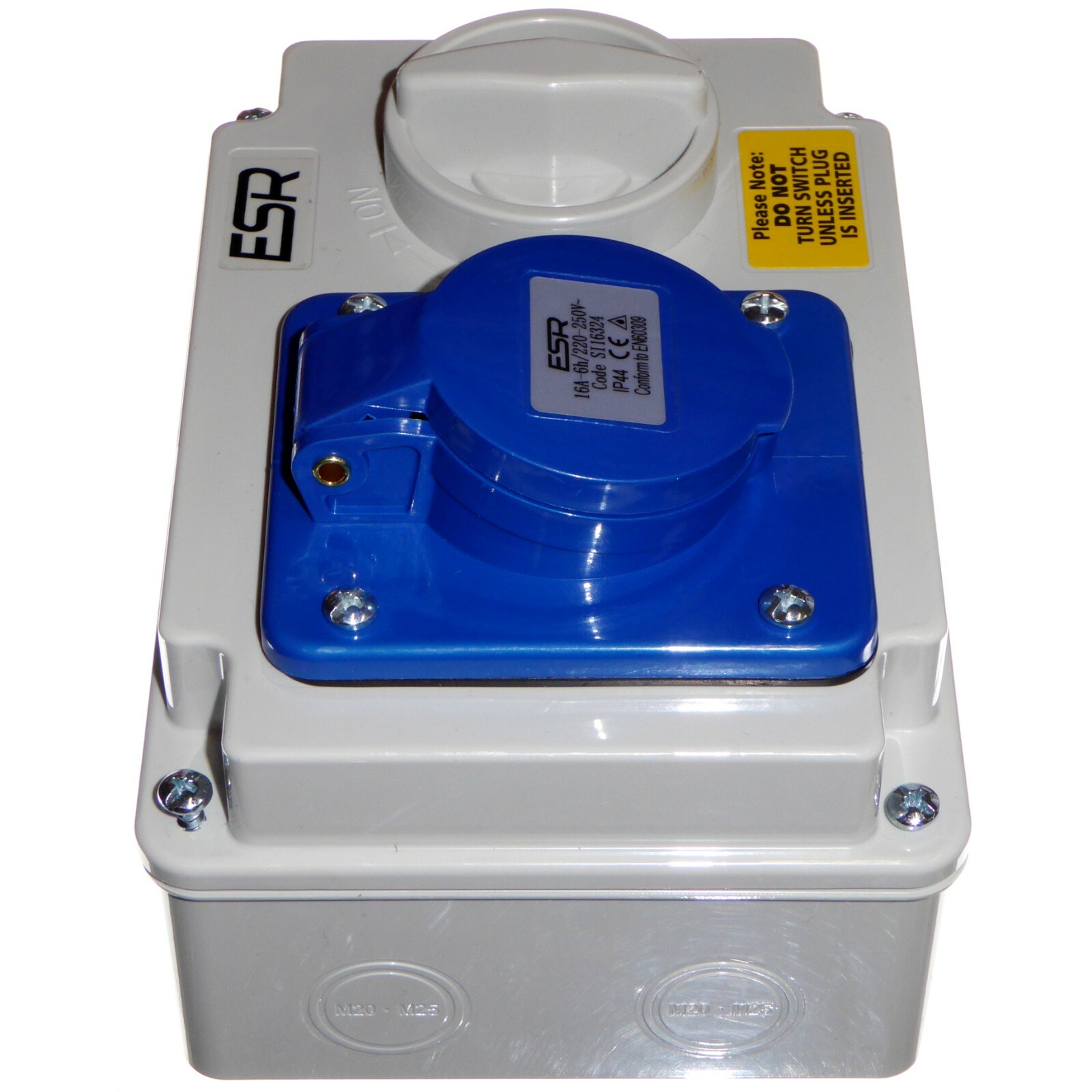 16 Amp 230v 3 Pin Interlock Socket Switched 2p E Single Phase Blue for ...