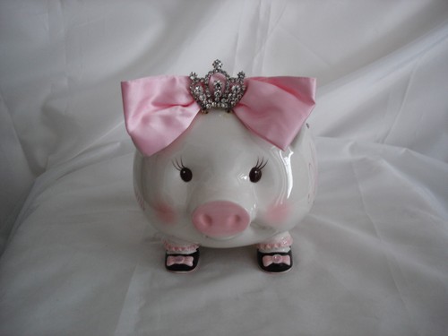 MUD PIE CERAMIC PIGGY BANK "ALWAYS THE PRINCESS" | eBay