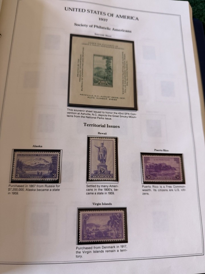 VTG United States LIBERTY STAMP ALBUM COLLECTION Book 1847 - 1960s 75 ...