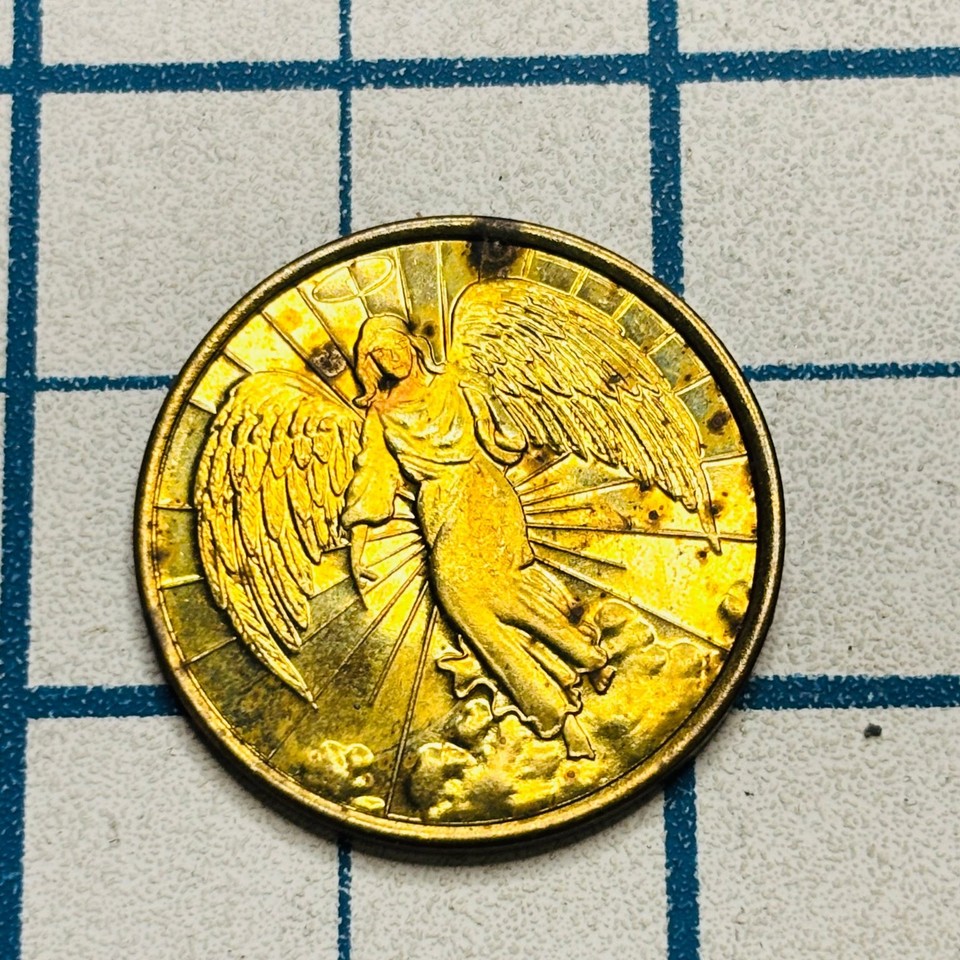 Token Chip Medallion Coin Poker Chip Guardian Angel Christian Religious ...