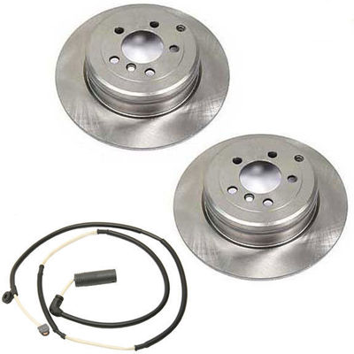 LAND ROVER REAR BRAKE ROTOR DISC SET W/ SENSOR RANGE 03-05 SDB000211 ...