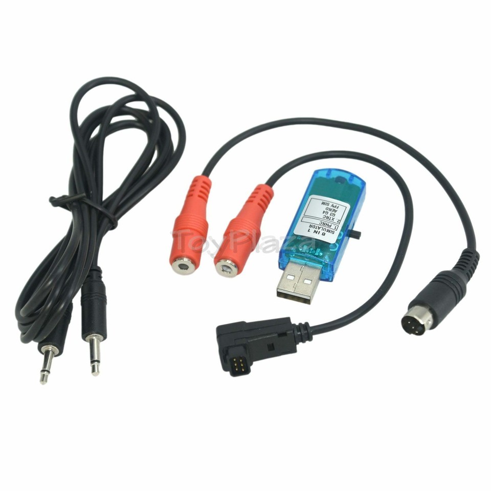 8-In-1 RC Simulator Cable & Dongle fit for JR Futaba WFLY E-sky FlySky ...
