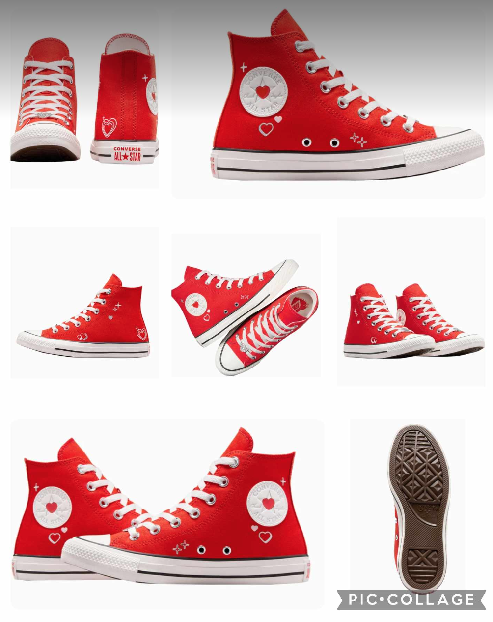 Size 8 - Converse Chuck Taylor All Star Hi Hearts for sale online | eBay