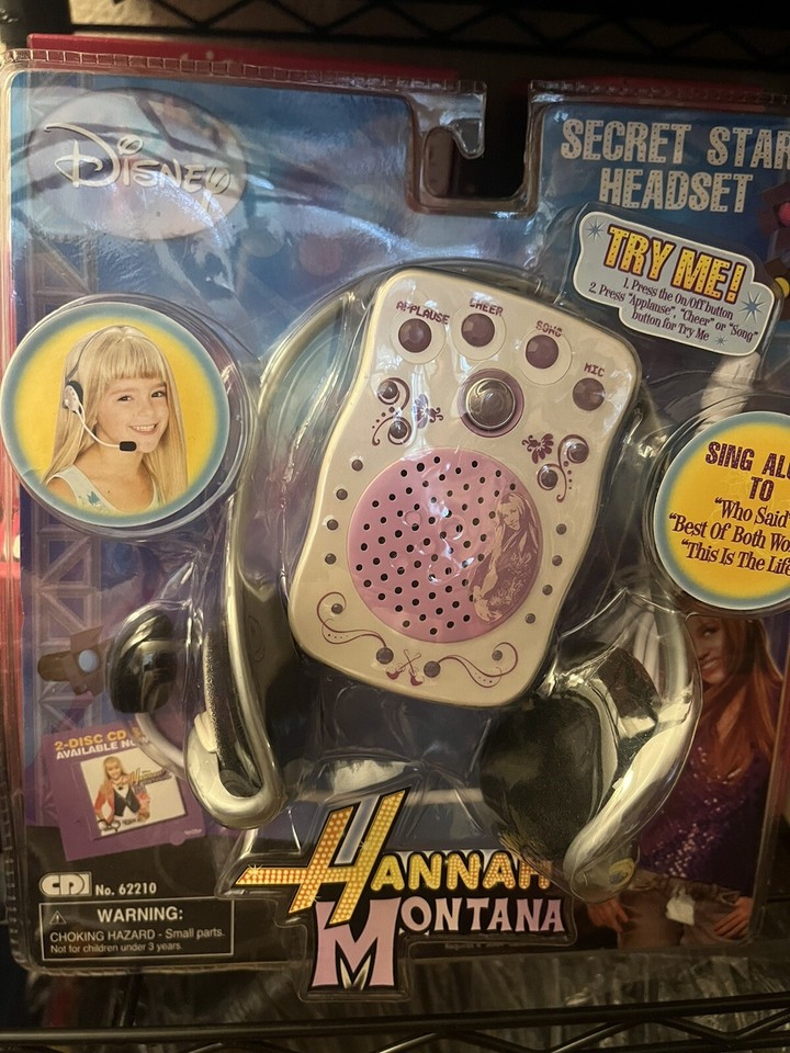 Disney Hannah Montana Secret Star Headset - NEW, Unopended Sing Along ...