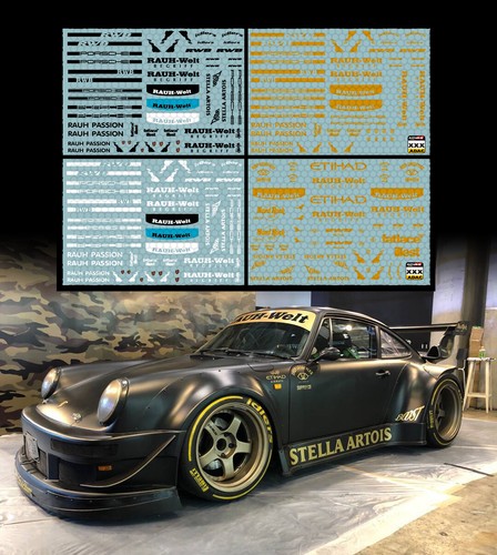 1x PORSCHE RWB RAUH-Welt Unique Waterslide Decals 1/64 CUSTOM # 088 | eBay