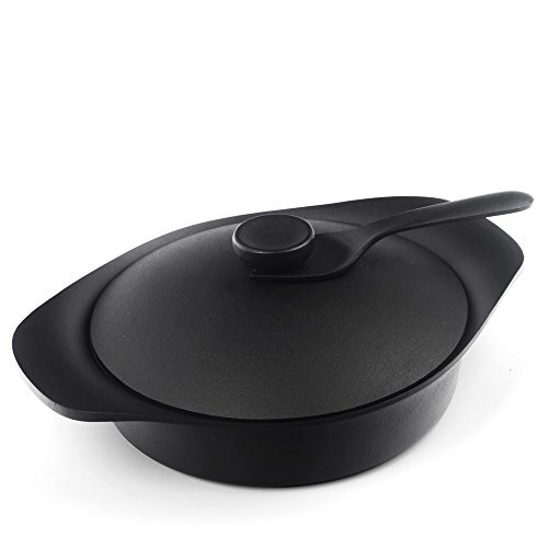 Sori Yanagi Nanbu Tekki Gas/Induction Iron Pot Shallow 22cm Black Nabe ...