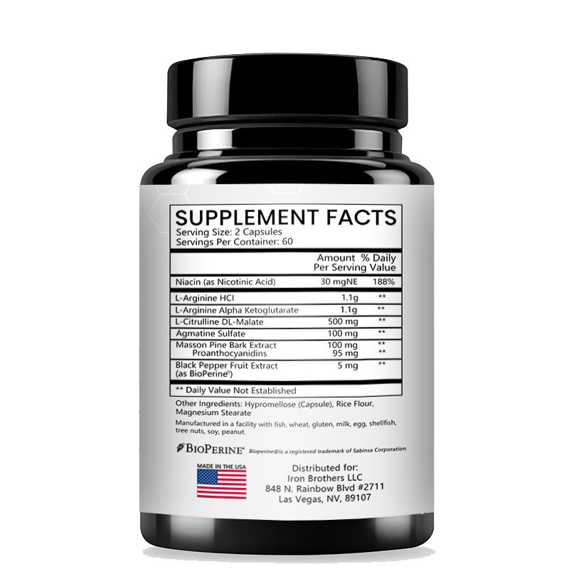 Nitric Oxide Booster Supplement - L-Arginine, L-Citrulline 1500mg -120 ...