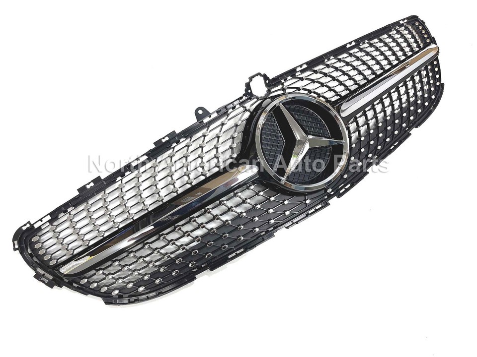 CLS Diamond Grille Chrome-Black CLS550 CLS500 2015 2016 2017 2018 With ...