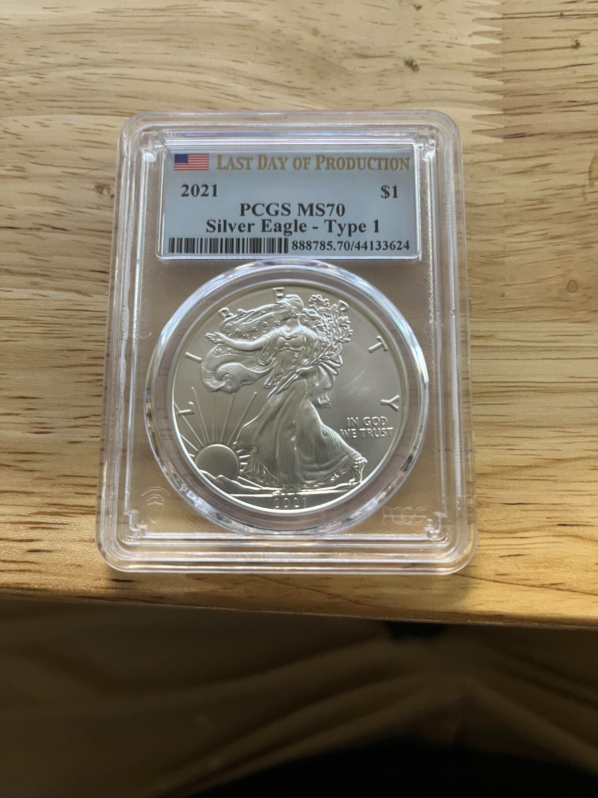 PCGS MS70 Silver Eagle - Type 1c - 2021 Last Day of Production | eBay