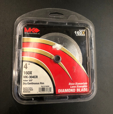 MK Diamond 156090 MK-304CR 4" DRY Premium Blade cut Tile Stone Masonry ...
