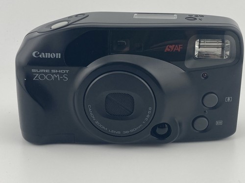 Canon Sure Shot Zoom-S AF Point & Shoot 35mm Film Camera Black Vintage ...