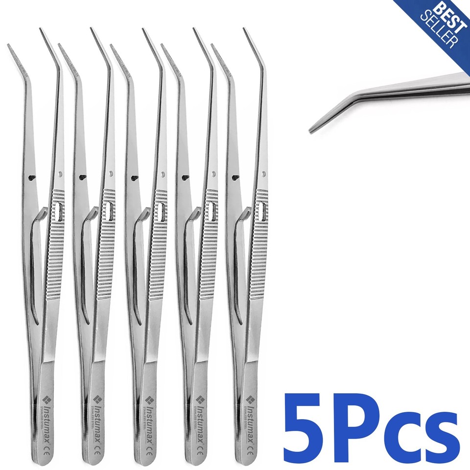 Dental Surgical Locking Tweezers Self Lock Cotton Dressing Forceps ...