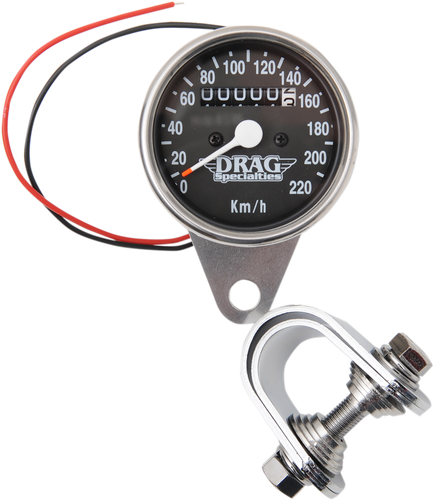 DRAG SPECIALTIES 2.4" KPH Mini LED Mechanical Speedometer/Indicators ...