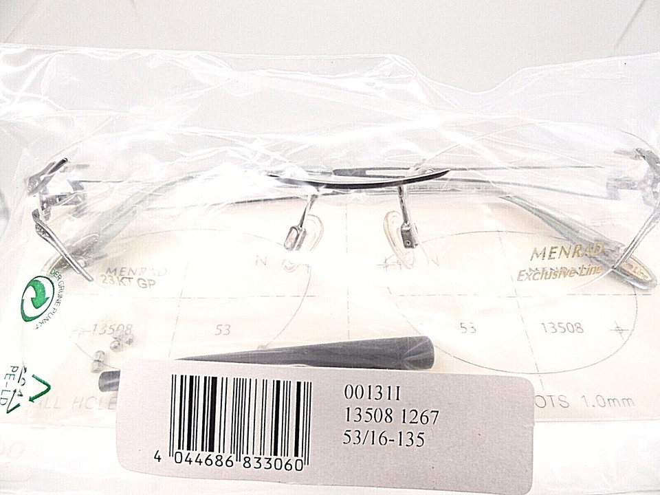 MENRAD 13508 23KT GP Exlusive Line eyeglass frame Brille 53/16/135 ...