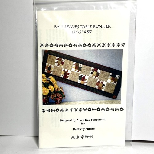 Fall Leaves Table Runner Pattern By Mary Kay Fitzpatrick | eBay