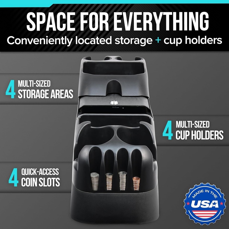 Universal Car Center Console Cup Holders Large Vans Suv Storage ...