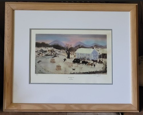 Will Moses Signed Lithograph "Blue Boards Inn" 527/1000 Matted and ...