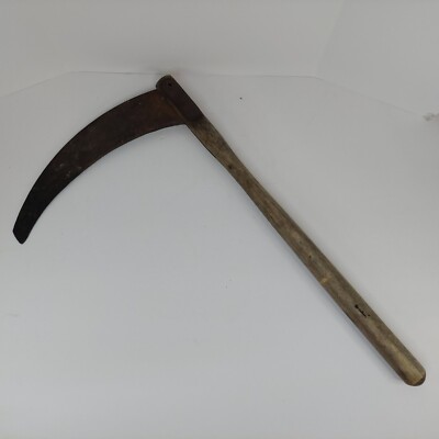 Vintage Antique Farm Field Tool Old Corn Knive Folding Scythe Rusted ...