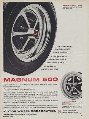 1965 Motor Wheel Magnum 500 Ad Vintage Magazine Advertisement Mag ...