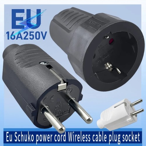 European-style 16A Plug and Socket Assembly, 250V, PVC Housing | eBay