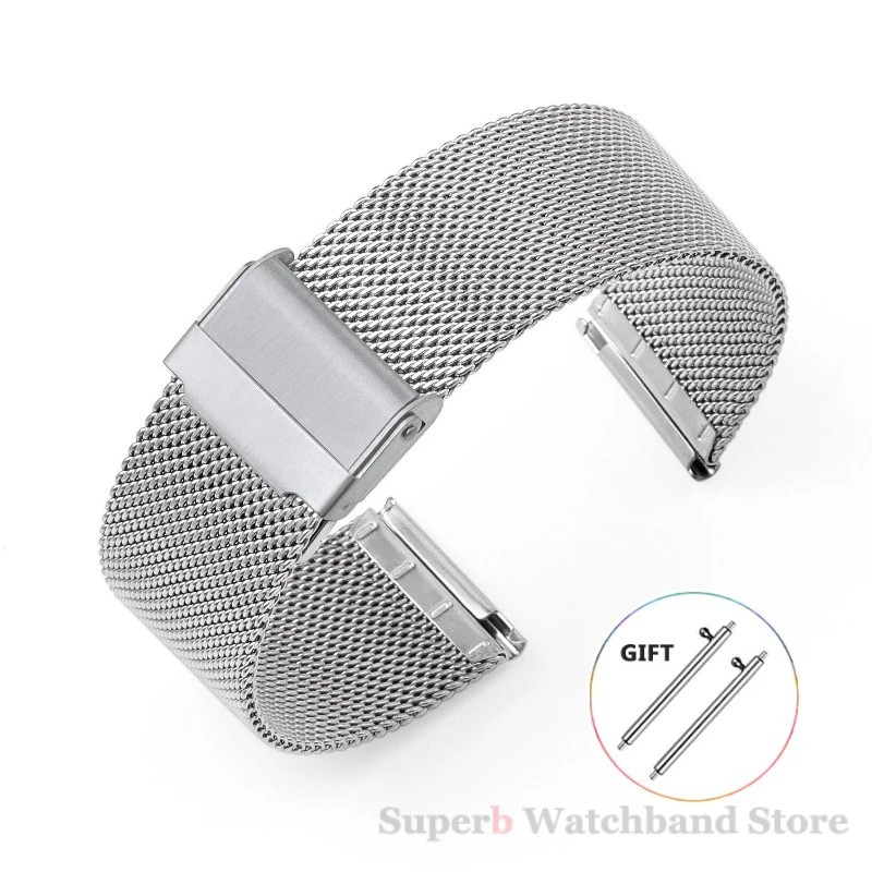 Stainless Steel Milanese Watch Strap 18–24mm Quick Release Mesh ...