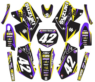 Decals for Suzuki RM250 RM 250 GRAPHICS shrouds Plates Fenders 2001 ...