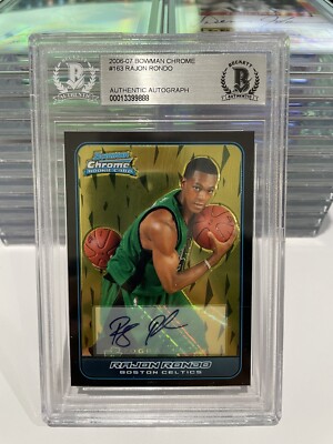 2006-07 Bowman Chrome Rajon Rondo RC Rookie Autograph #163 Celtics (BAS ...