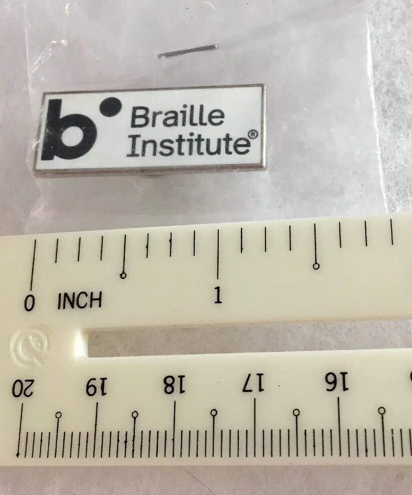 Braille Institute Lapel Pin Blind Tie Tack Visually Impaired Pin Badge ...