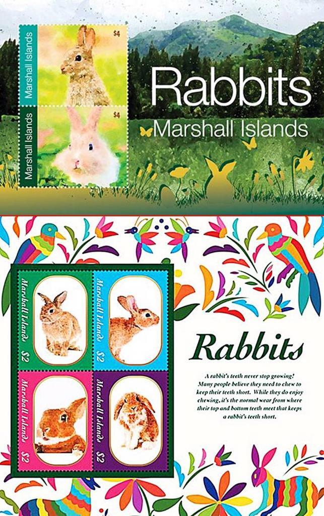 MARSHALLS 2020 YEAR of RABBITS S/S +M/S ** ANIMALS ZODIAC 💲FREE ...