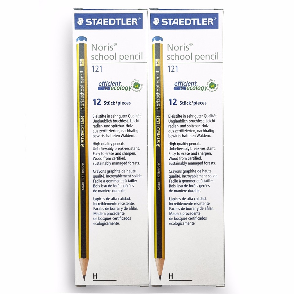 Staedtler Noris School Pencils 121 - Boxed - In Grades HB/B/2B/H/2H ...