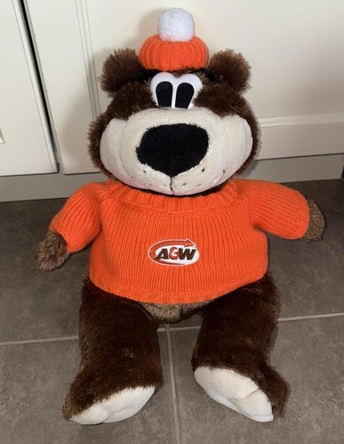 Vintage A&W Root Beer Bear ROOTY Stuffed Animal Plush 15" Tall | eBay