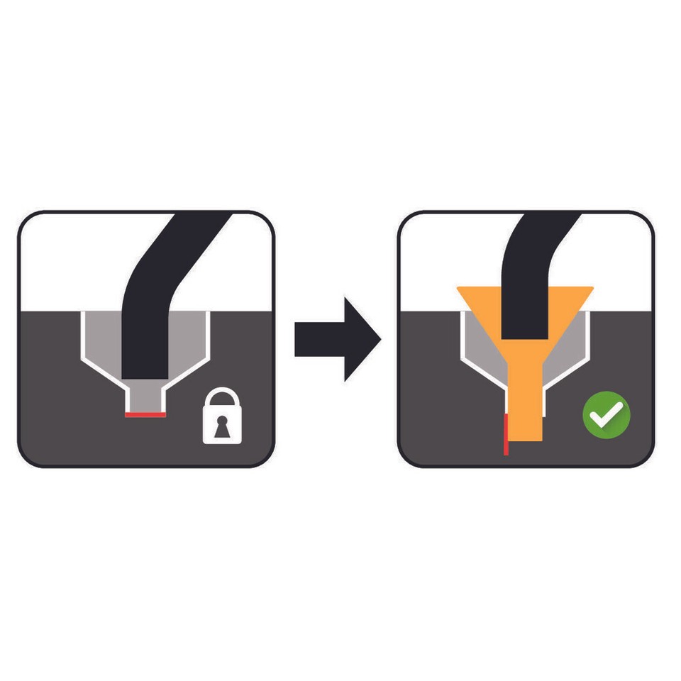 Adapter Funnel For Diesel Gas Tank Inlet Auto Shut Off Valve | eBay