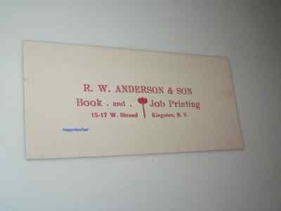 Large 1930 Ink Blotter RW Anderson & Son Book Job Printing W Strand ...