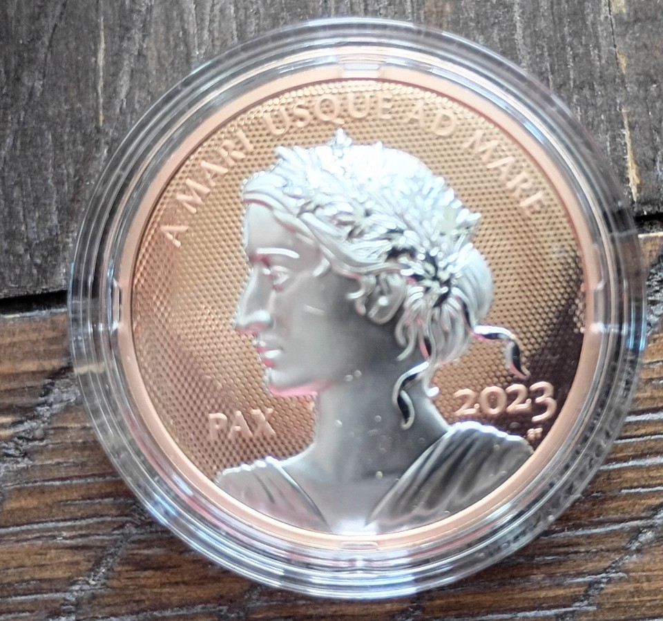 2023 Canada $1 Peace Dollar - Pure Silver Coin with Rose Gold | eBay