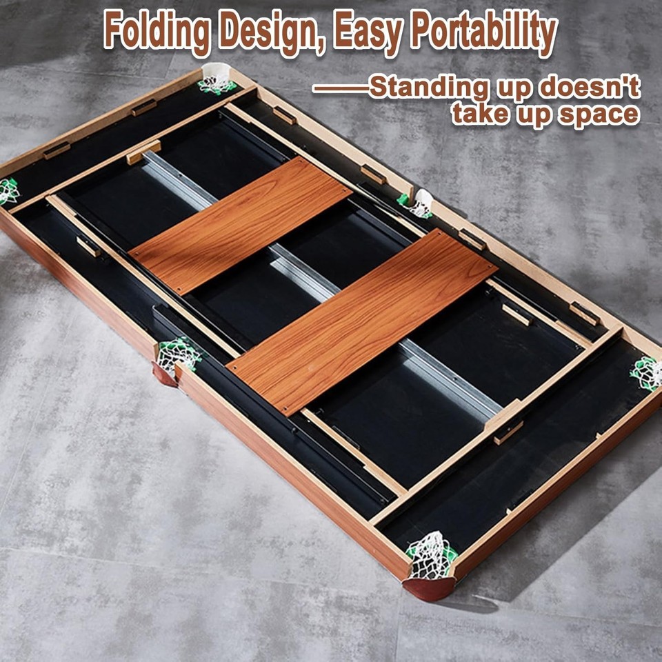 Foldable Billiard Table with 16 Balls and 2 Cues Indoor/Outdoor Mini ...