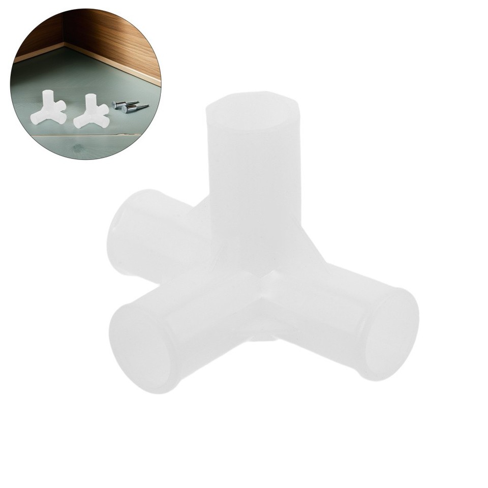 10pcs Closet Rod Tee Joint - Plastic Connector Pipe Fitting for 12mm ...