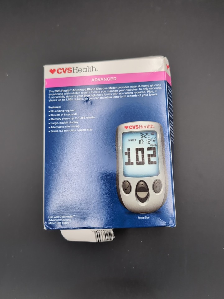 CVS Health Advanced Blood Glucose Meter Self-Monitor Glucometer | eBay