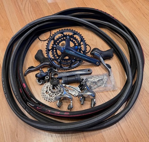 Shimano Triple 10 speed Ultegra groupset 175mm crankarms rim brakes ...