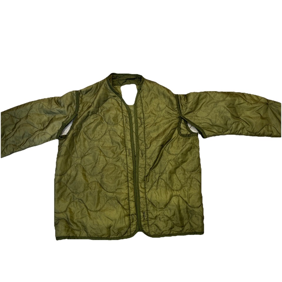 USGI Medium M65 Olive Drab Quilted Cold Weather Coat LINER, Acceptable ...