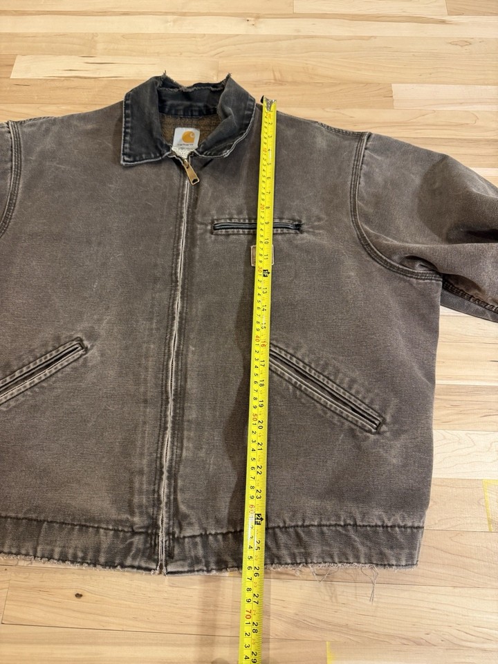 Vintage Carhartt J97 CHT Detroit Canvas Jacket Large Chocolate Blanket ...
