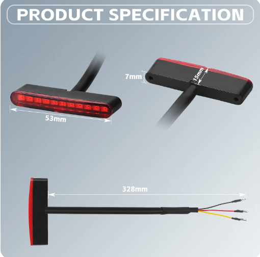 Motorcycle Top box LED Tail Light/Brake/Stop Light Kit (Universal) Shad ...