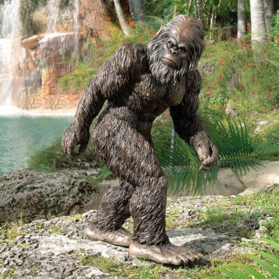 Large Bigfoot Yeti Statue Polyresin Animal Brown Outdoor Garden Yard ...