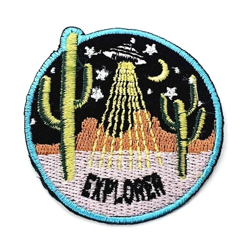 EXPLORER Embroidered Poplar Patch Iron On Sew Message Biker Badge ...