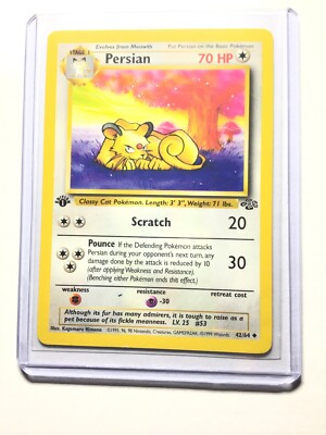 PERSIAN - 42/64 - 1st Edition Jungle - Uncommon - Pokemon Card - NM | eBay