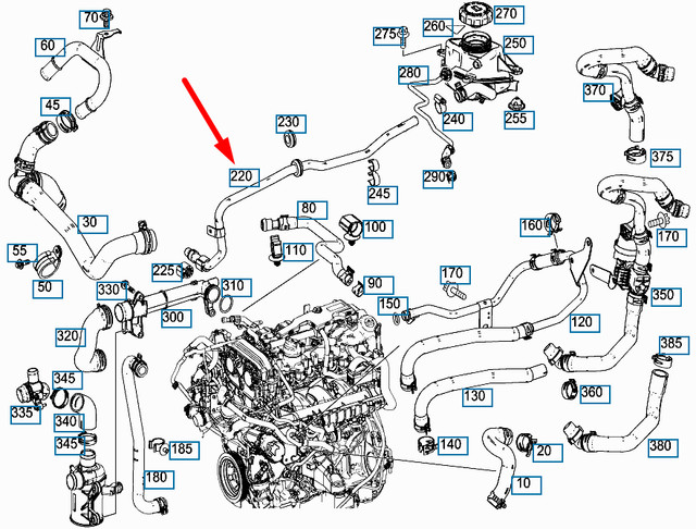 Mercedes-Benz E-class W213 Coolant Pipe A2742034002 OEM for sale online ...